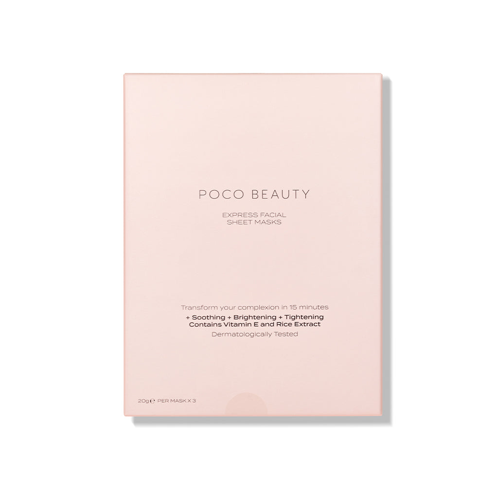 Express Facial Sheet Masks – Box of 3 – Poco Beauty